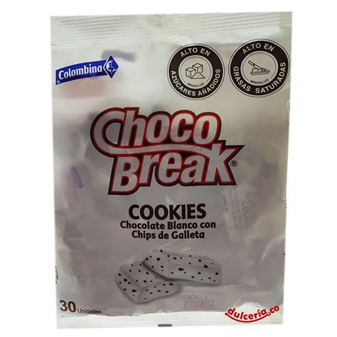 Colombian Chocobreak Cookies Colombina White Chocolate With Cookie Bits Etsy