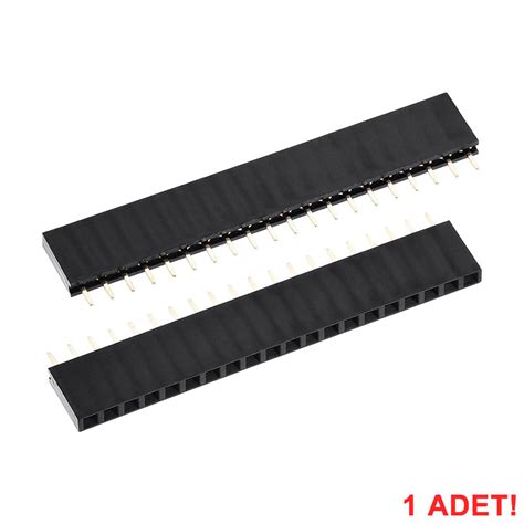 20 Pin Tek Sıra Dişi Header 180 Derece 1x20 Pin 2 54mm Soket Konnektör