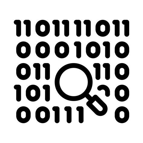 Research Binary Code Icon Vector Outline Illustration 17434623 Vector