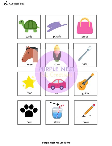Digraphs Matching Worksheet Phonics Game Vowels Educational Etsy