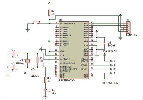 Pic C18 Ccs C Usb Applications Pic18f4550 Pic18f2550 Circuits Electronics Projects Circuits