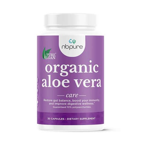 Nbpure Organic Aloe Vera Capsules Shop Herbs And Homeopathy At H E B