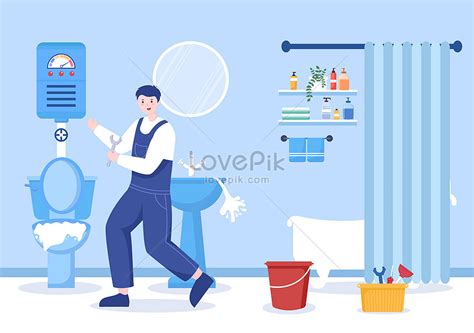 배관 서비스 그림 일러스트 무료 다운로드 Lovepik