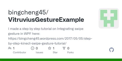 Github Bingcheng Vitruviusgestureexample I Made A Step By Step Tutorial On Integrating