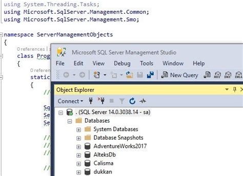 Server Management Objects Smo İle Sql Server Kontrolü Sait Orhan