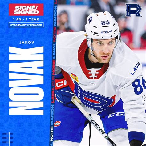 Rocket De Laval Laval Signs Jakov Novak To A 1 Year Contract Extension Rhabs