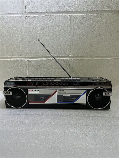 Sharp Stereo Radio Twin Cassette Recorder Wq 272 Black Reverb Uk