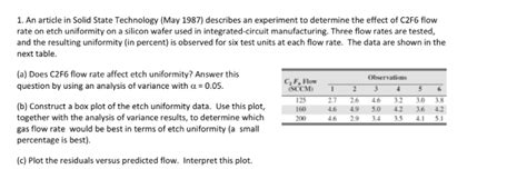 solved 1 an article in solid state technology may 1987