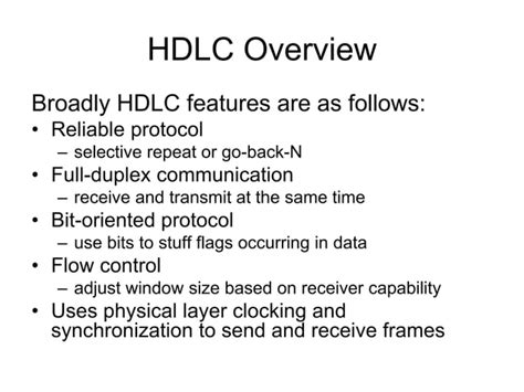 High Level Data Link Control And Point To Point Protocol Ppt