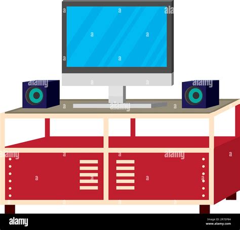 Stock Vector Illustration Tv Rack Vector Stock Vector Image And Art Alamy