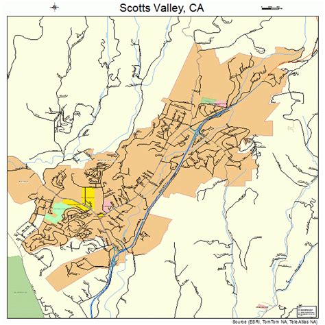 Scotts Valley California Street Map 0670588