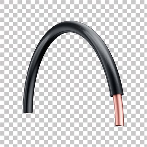 구리 와이어 전도자 전기 케이블 솔리드 코어 3d 렌더링과 투명한 배경 프리미엄 Psd 파일