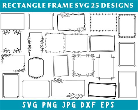 Rectangle Frame Svg Bundle Rectangle Frame Png Rectangleclipart