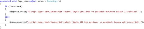 Aspnet Postback Kavramı Ve Kullanımı