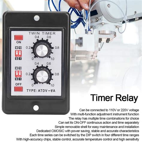 Twin Timer Relay On Off Knob Control Time Switch Short Period Repeat