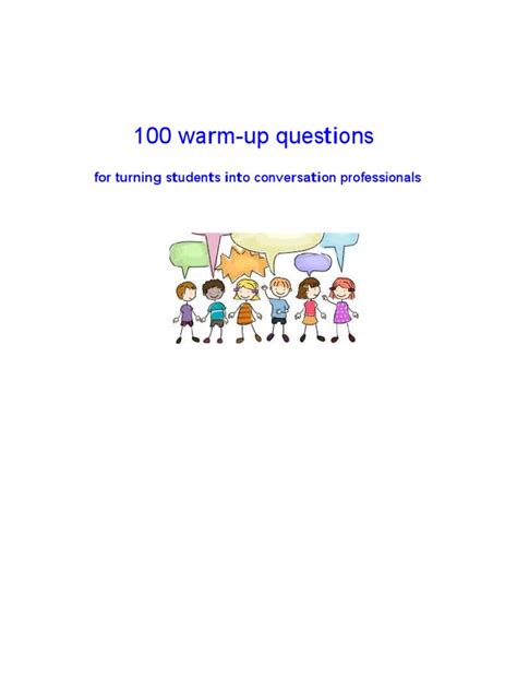 100 Warm Up Questions Pdf