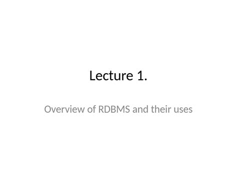 lecture 1 introduction sqldatabase pptx docsity