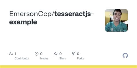 Github Emersonccptesseractjs Example