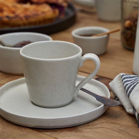 Costa Nova Lagoa 7oz Pedra Tea Cup And Saucer Portugalia Sales Inc