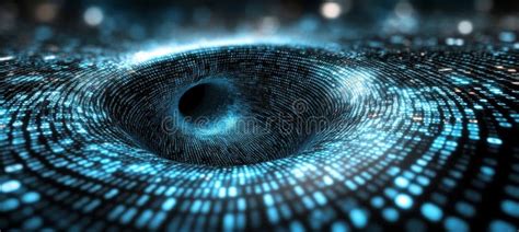 Digital Vortex A Swirling Abstract Of Blue Binary Code Representing