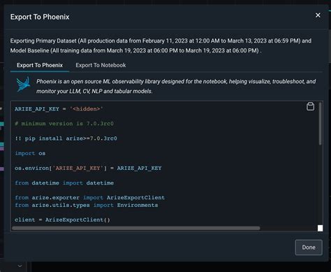 Export Data To Notebook Arize Docs