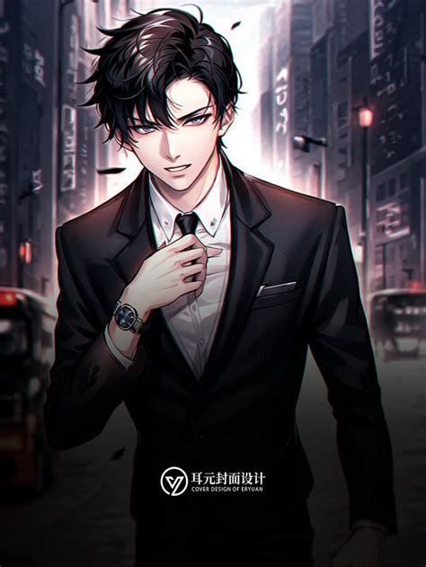 AI绘画都市男都市小说封面底图耳元处理