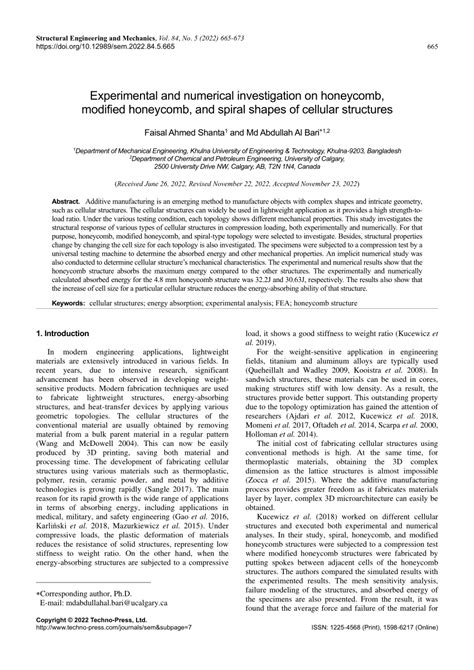 Pdf Experimental And Numerical Investigation On Honeycomb Modified Honeycomb And Spiral
