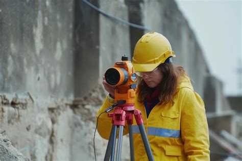 Female Site Surveyor Female Surveyor Premium AI Generated Image