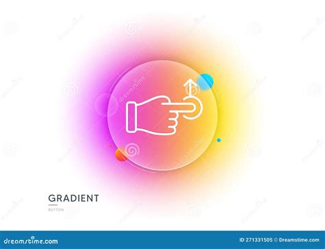 Drag Drop Gesture Line Icon Slide Arrow Sign Swipe Action Gradient