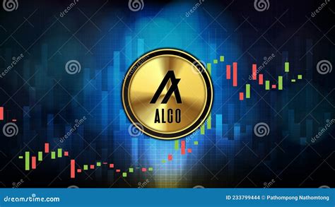 Futuristic Technology Background Of Algorand ALGO Price Graph Chart Coin Digital Cryptocurrency