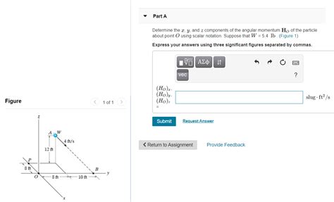 Solved Part A Determine The X Y And Z Components Of The Chegg