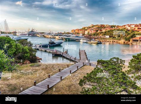 Harbor Of Porto Cervo Heart Of Costa Smeralda Sardinia Italy Stock