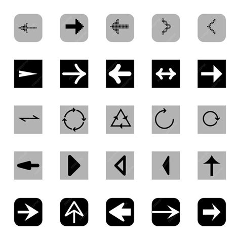 Premium Vector Set Of Vector Arrows Cursor Arrow Icon Pack Arrows Collection