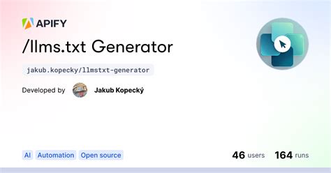 llms txt generator · apify