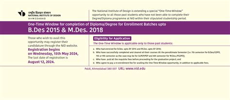 One Time Window For Completion Of Diplomadegree