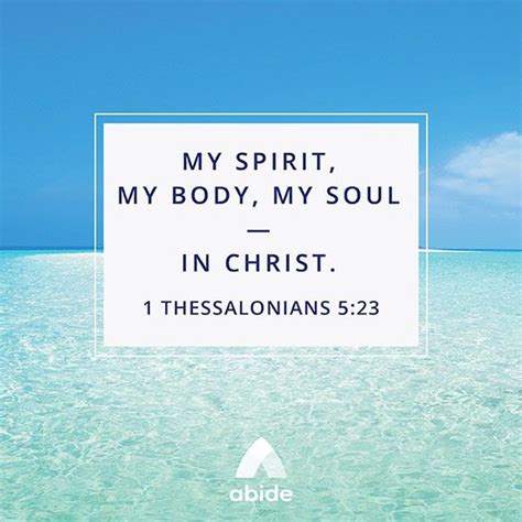 Spirit Soul And Body 1 Thessalonians 523 Abide Thessalonians 1
