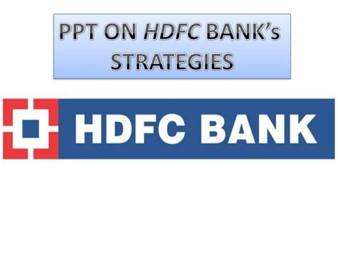 Hdfc Banks Strategies