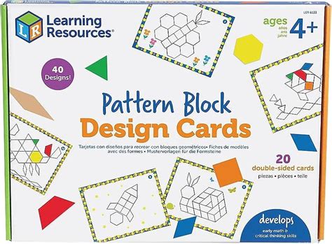 Pattern Block Design Cards Printable Printables
