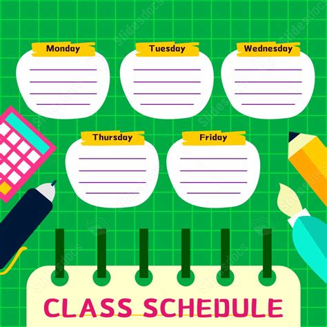 Class Timetable Clipart