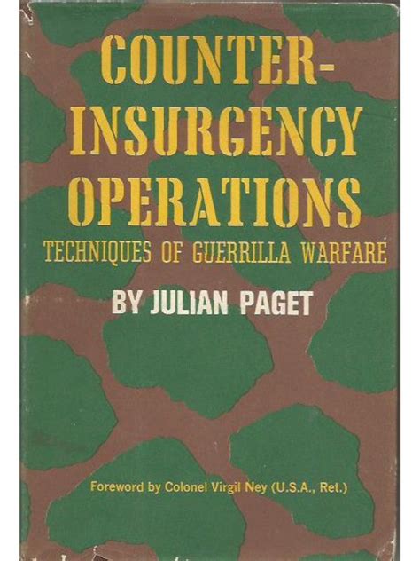 Counter Insurgency Operations Book By Julian Paget Guerrilla Warfare