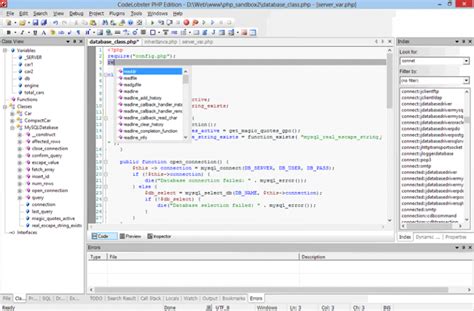 codelobster a powerful free php ide web development and technology