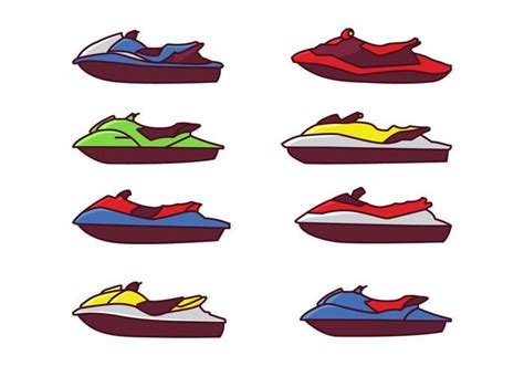 제트 스키 벡터 팩 Svg Eps Uidownload