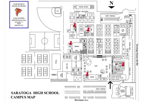 Saratoga High School Campus Map 800x618