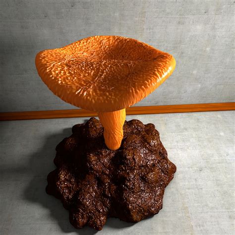 자세한 노란색 버섯 3d 모델 9 C4d Dae Obj Fbx Free3d