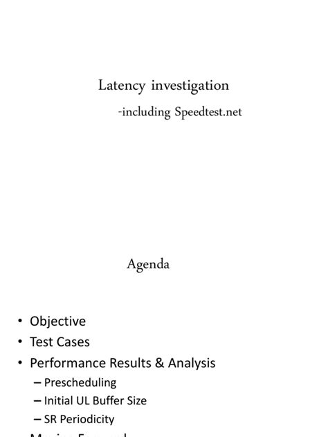 Latency Investigation Pdf Computing Computing And Information Technology