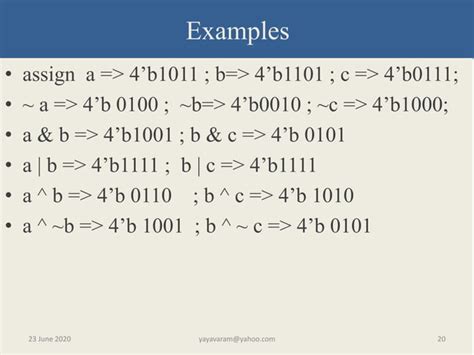 Verilog Operators Pptx Programming Languages Computing