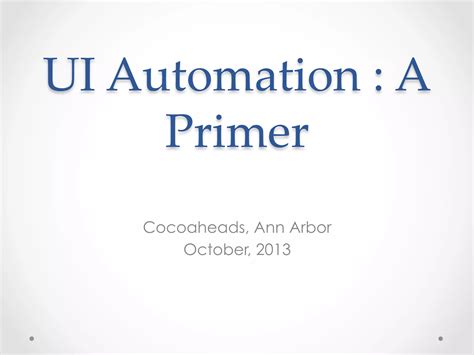 Introduction To Ui Automation Framework Pdf Web Development Internet
