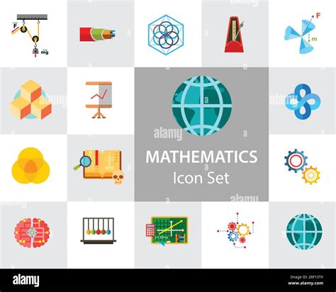 Mathematics Icon Set Stock Vector Image And Art Alamy