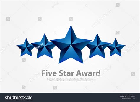 Luxury Blue Five Star Award On Stock Vector Royalty Free 1453338407
