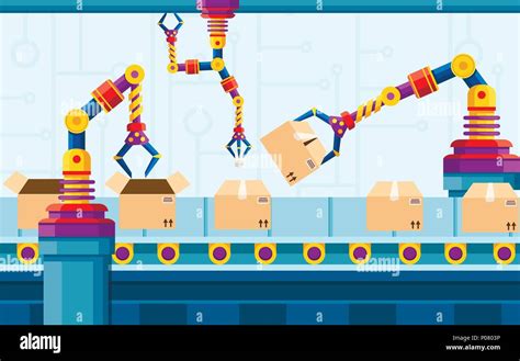 Industrial Automation Robotic Arm Technology At Assembly Line Automated Robot Arms Robotic